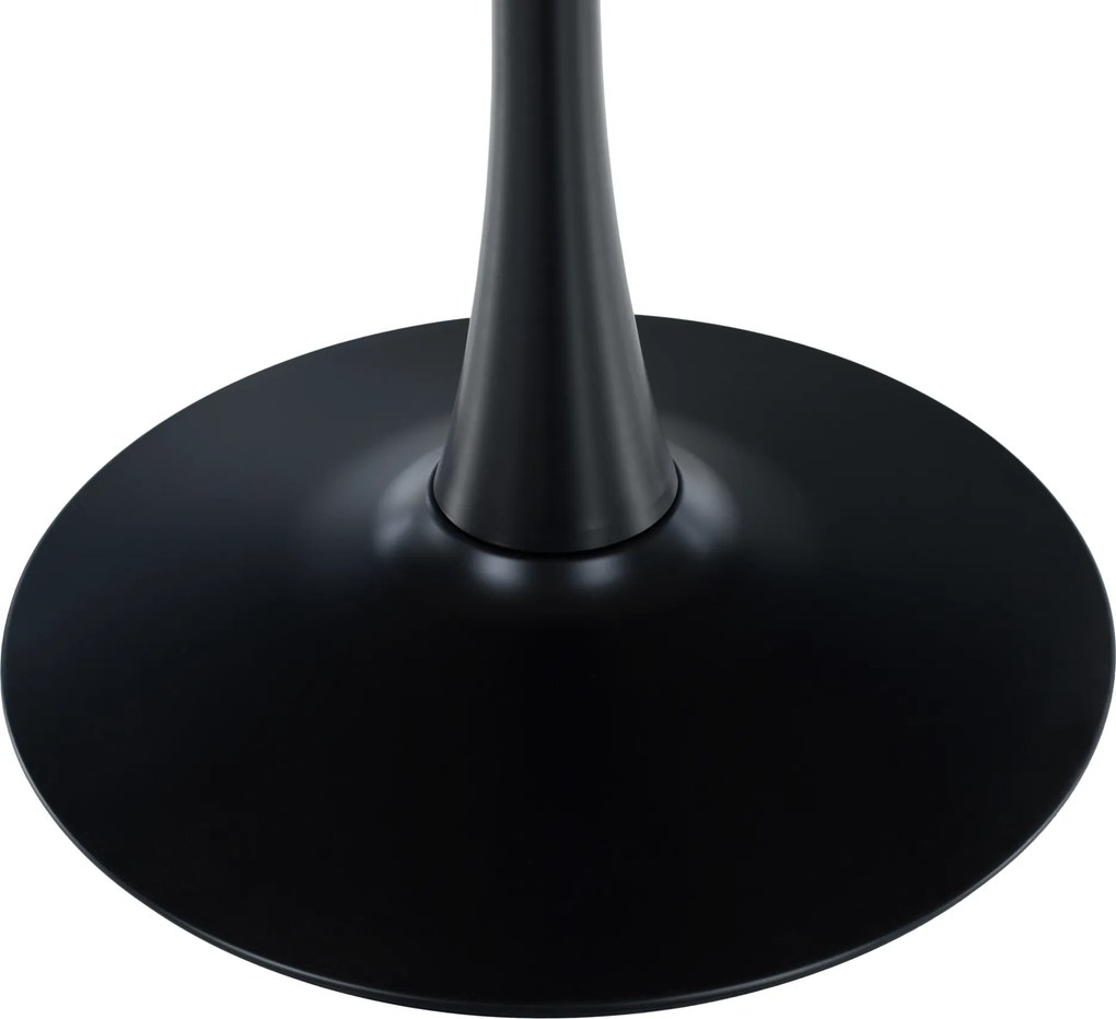 Jídelní stůl, kulatý, dub/černá, průměr 110 cm, REVENTON NEW