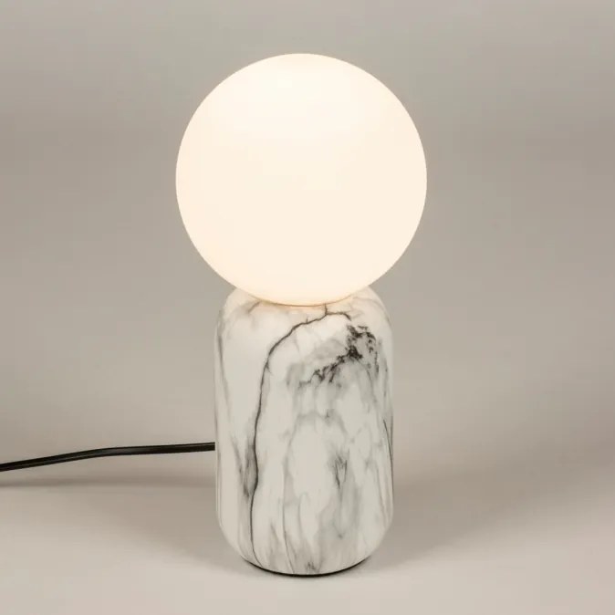 Stolní luxusní lampa Giordanni Marmor Bianco