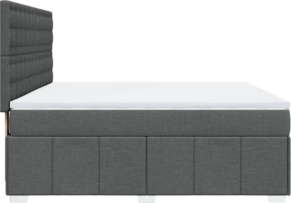 Box spring postel s matrací tmavě šedá 180x200 cm textil 3291762