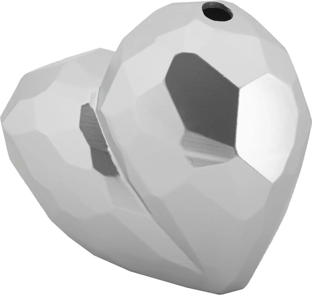 Váza Heart 18 cm stříbrná