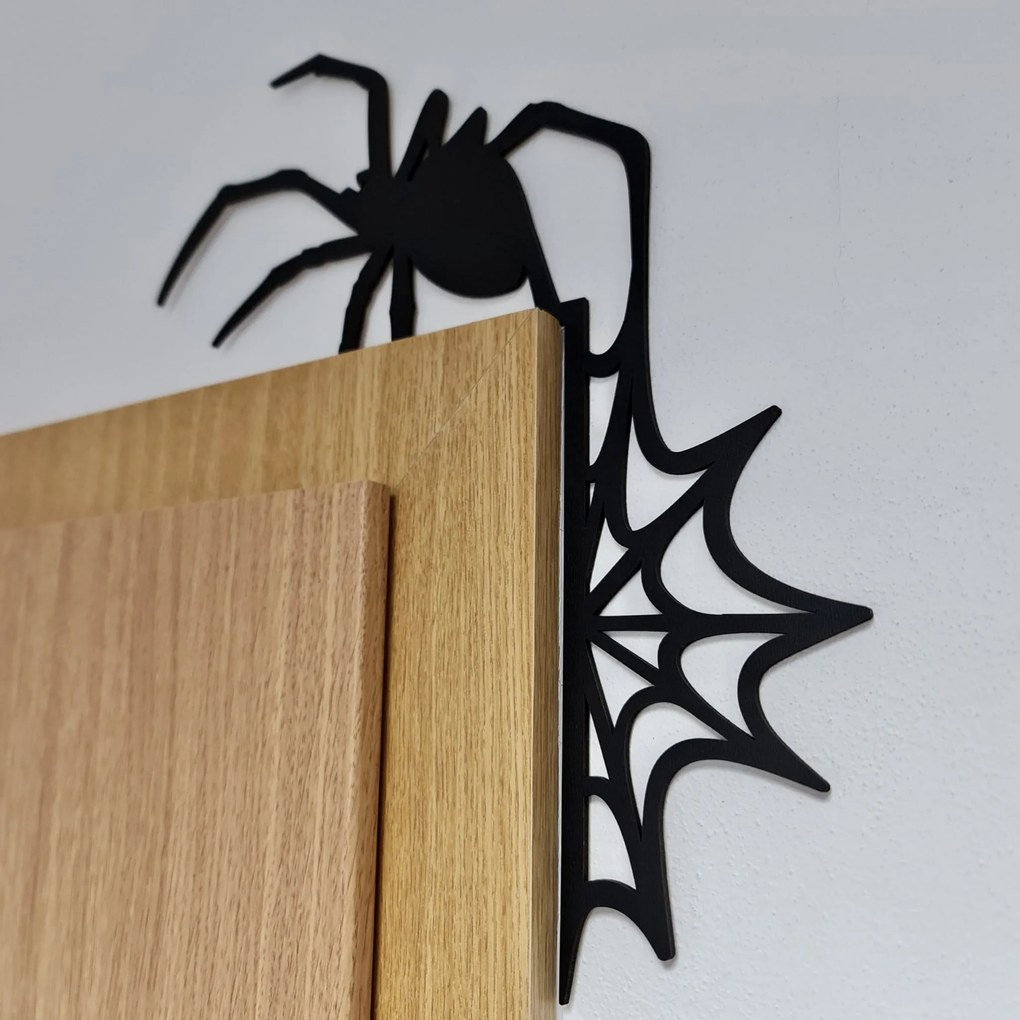 Halloween dekorace PAVOUK Zvolte rozměr (cm): 30x35, Zvolte barvu dekoru: Černá