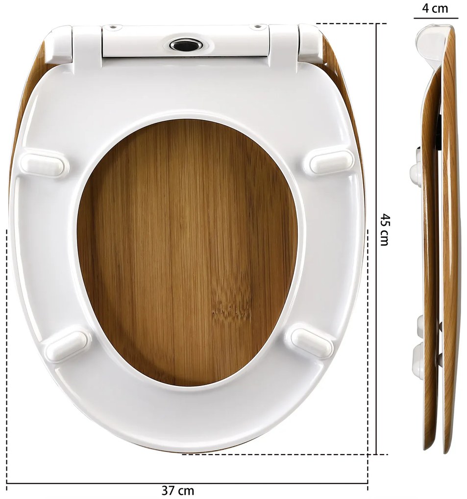 WC sedátko s automatickým spouštěním dekor bambus 108926
