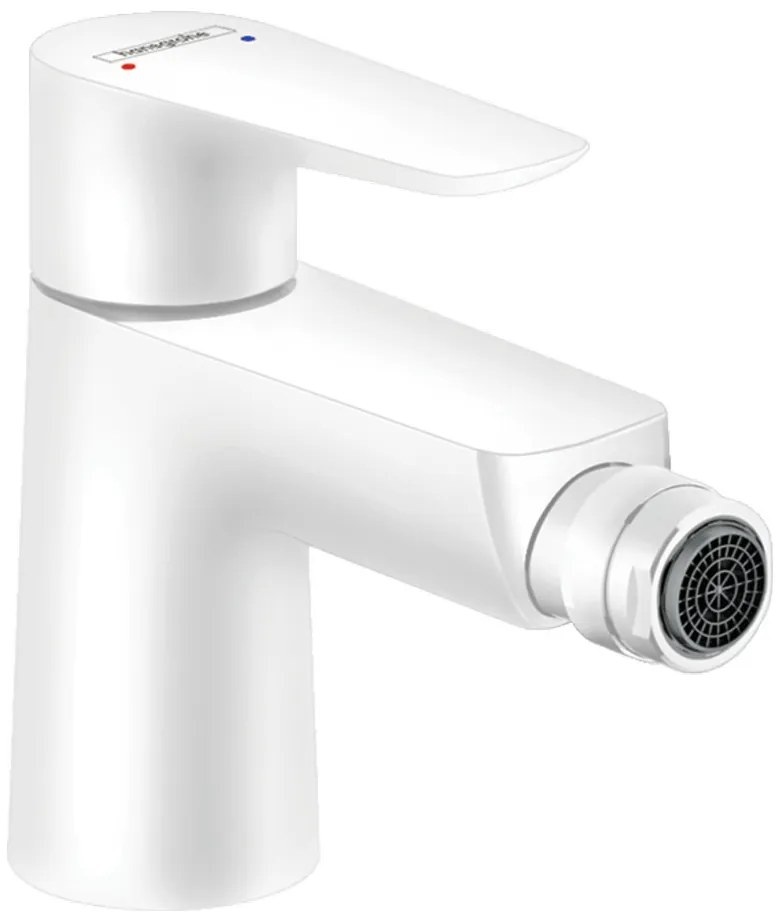 Hansgrohe Talis E, páková bidetová baterie s odtokovou soupravou s táhlem, matná bílá, HAN-71720700