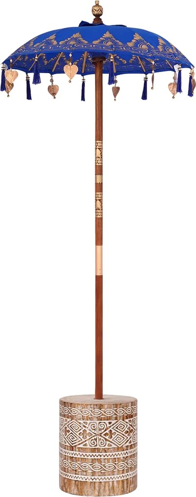 Balijský deštník se základnou Modrá 95 x 95 x 260 cm 3356911