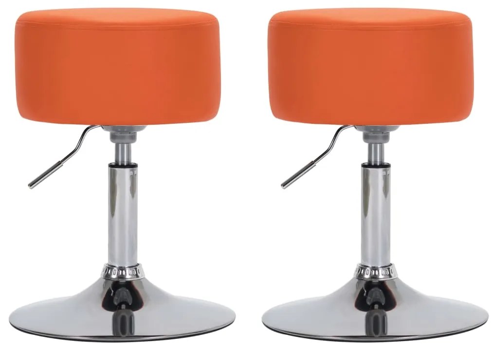 249559 vidaXL Barové stoličky 2 ks oranžové umělá kůže