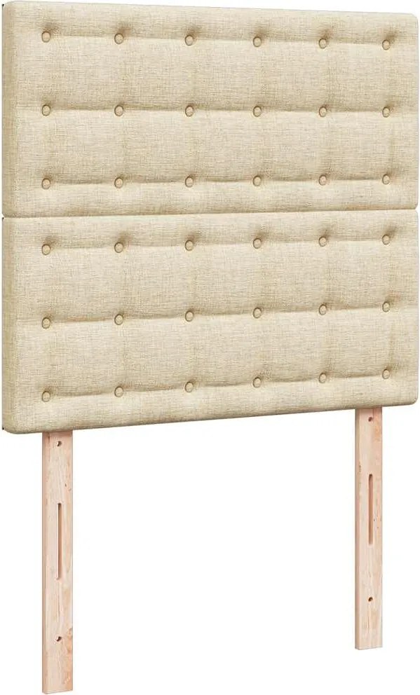 Box spring postel s matrací krémová 100 x 200 cm textil 3291986