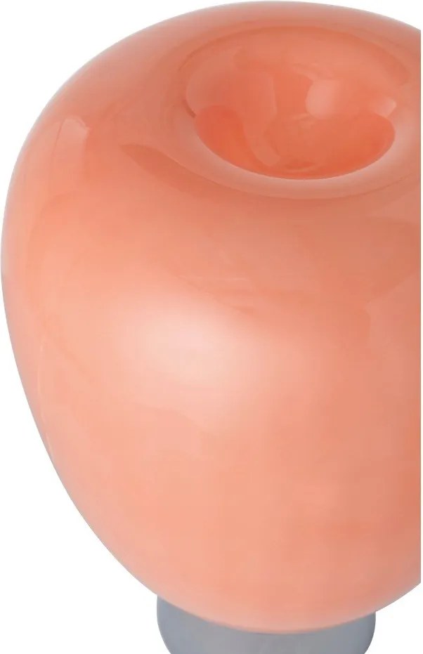 Růžová/v leskle stříbrné barvě skleněná stolní lampa (výška 34 cm) Balloon – Ellos Home