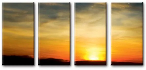 4-dílný obraz - Západ slunce