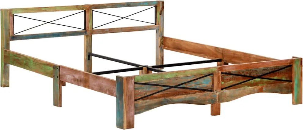Rám postele masivní recyklované dřevo 180 x 200 cm 247668