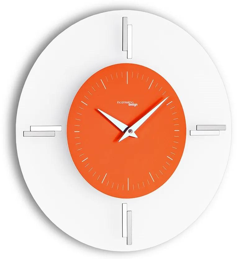 Designové nástěnné hodiny I060MAR orange IncantesimoDesign 35cm