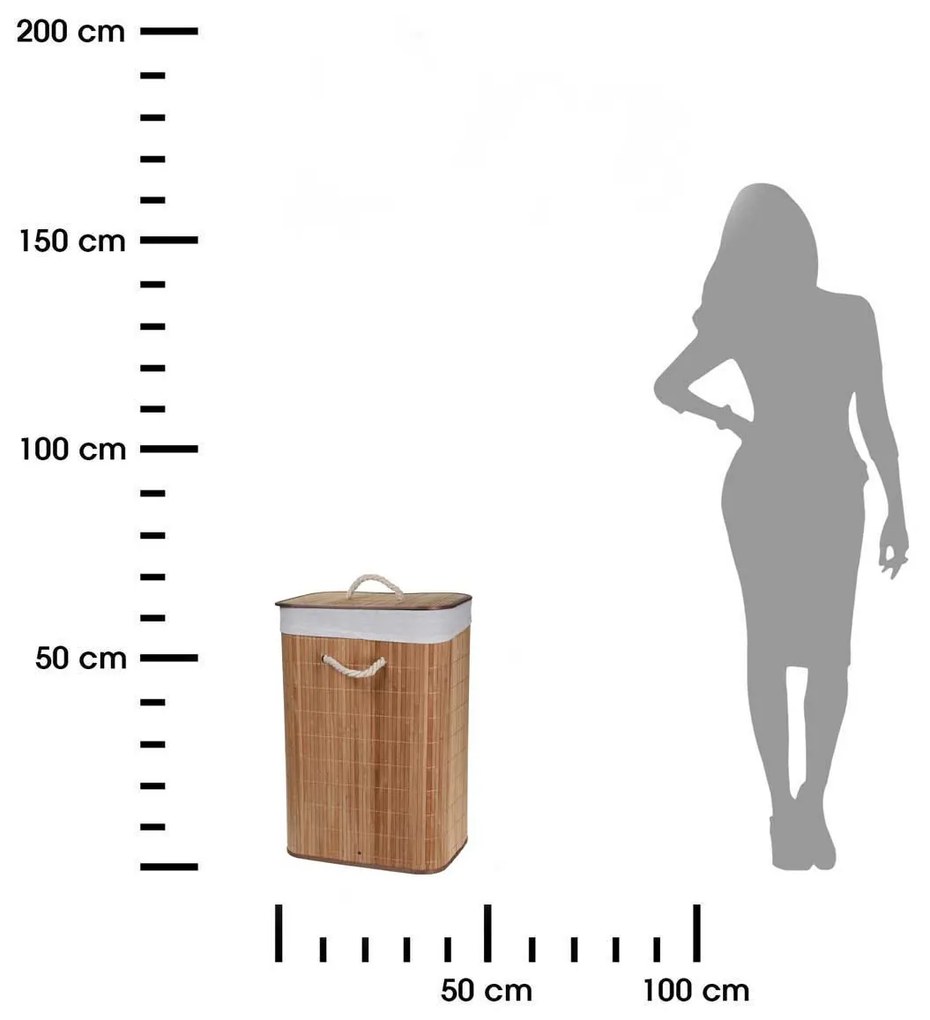 Koš na prádlo Stella Bamb, 60x40x30 cm