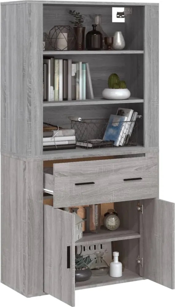 Skříň highboard šedá sonoma kompozitní dřevo 3185381