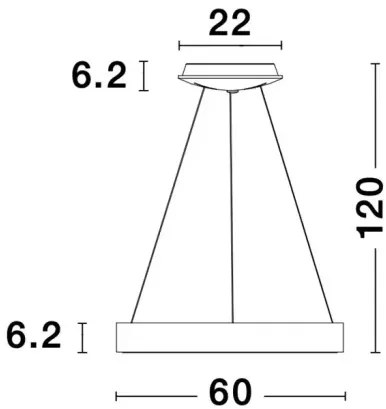 LED lustr Rando Smart 60 černé
