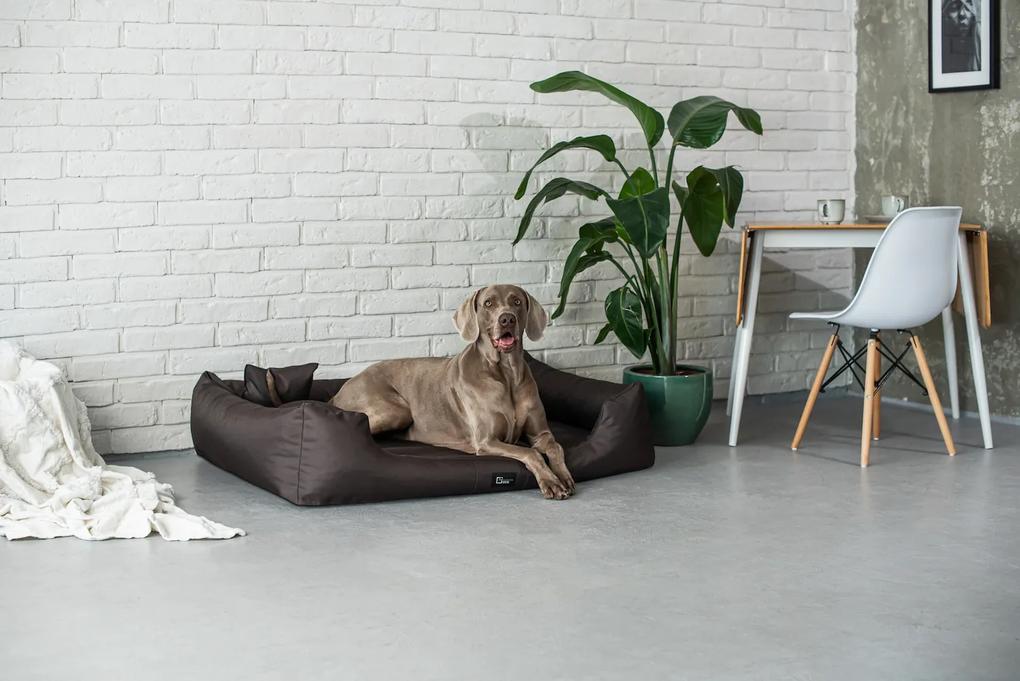 Ortopedický pelíšek pro psa PUFFI hnědý Velikost: XL 110x90 cm