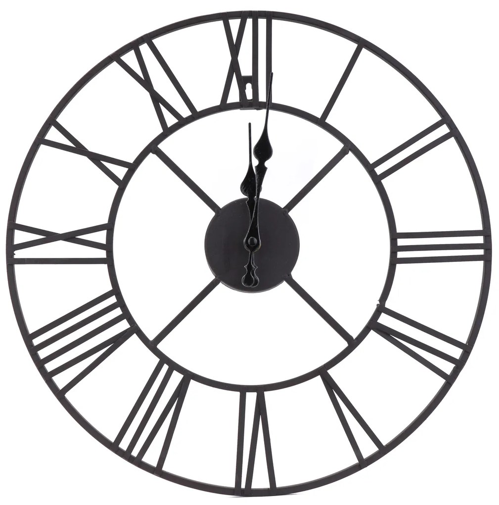 Sifcon Nástěnné černé hodiny s římskými číslicemi CL0981A