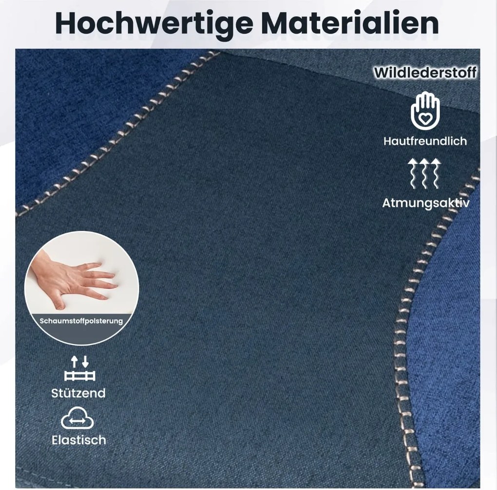 Costway Ergonomická kancelářská židle s lněnou látkou a nastavitelným opěradlem
