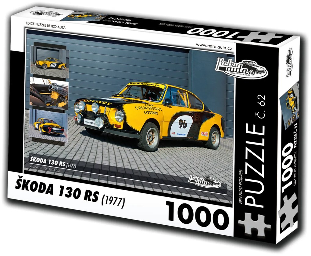 Retro-auta puzzle č. 62 škoda 130 rs (1977) 1000 dílků