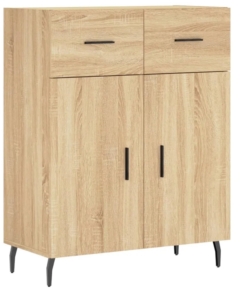 Skříň highboard dub sonoma 69,5 x 34 x 180 cm kompozitní dřevo - Default Title