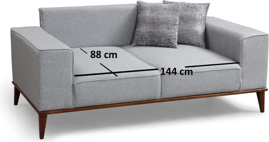 Dvoumístná pohovka Montana 184 cm šedá