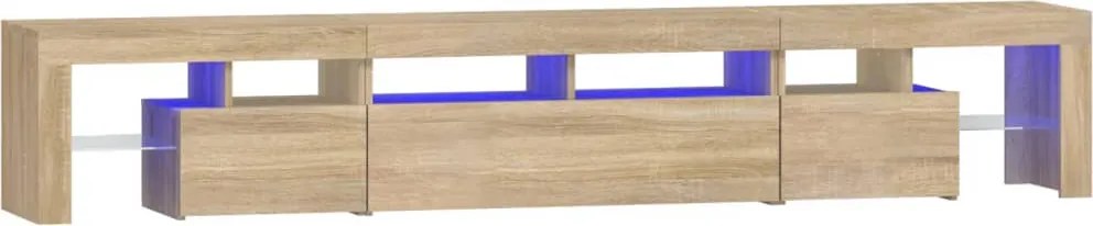 TV skříňka s LED osvětlením dub sonoma 230x36,5x40 cm 3152788