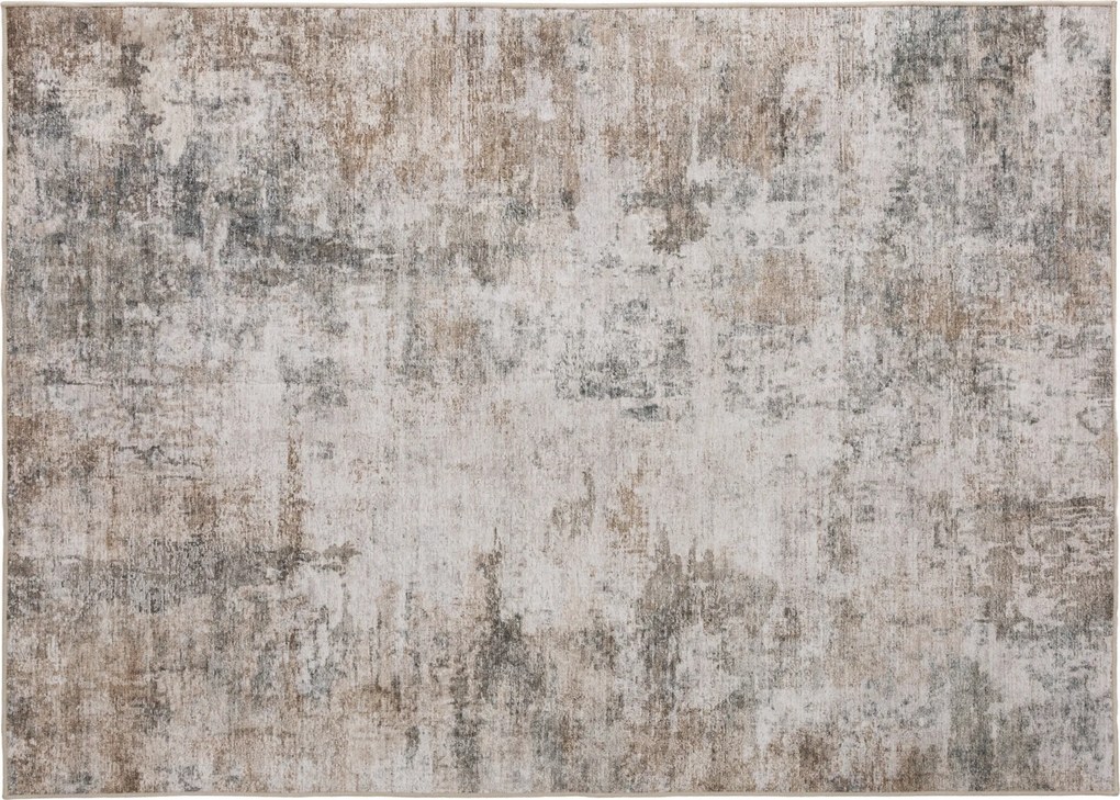 HOMCOM omyvatelný koberec s abstraktním vzorem, 230 × 160 cm, hnědá