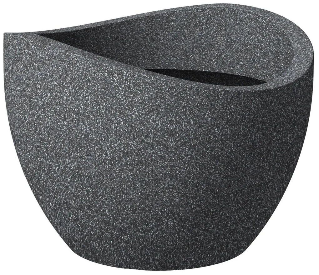 Scheurich Květináč Wave Globe (Ø 60 cm x 45 cm, Black Granit), - 4033083250617