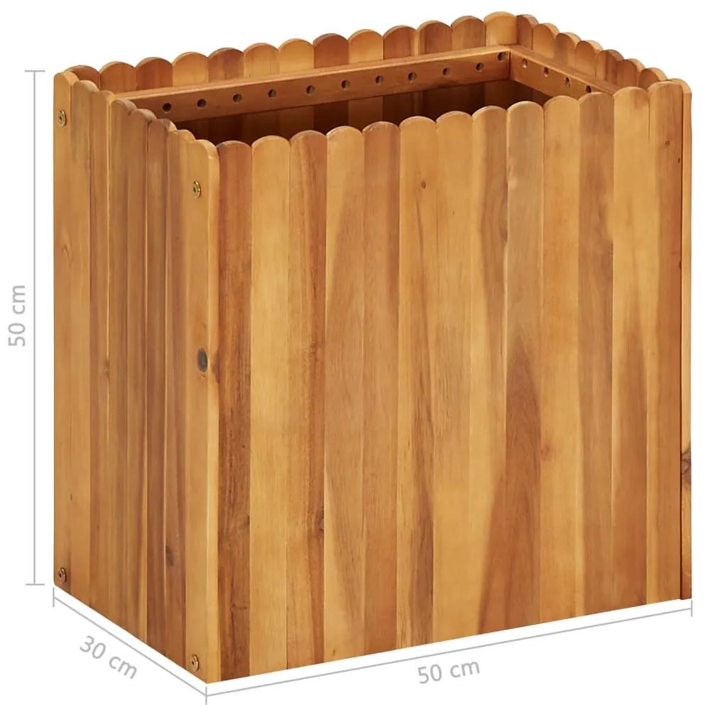 Zahradní vyvýšený záhon 50 x 30 x 50 cm masivní akáciové dřevo - Default Title