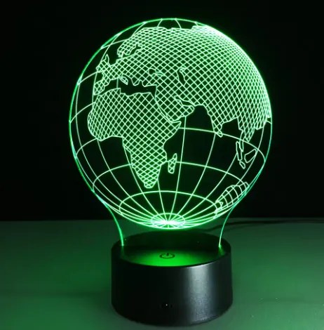 Madrid Magnificence Globe - LED lampa - 7 různých barev - USB - P108