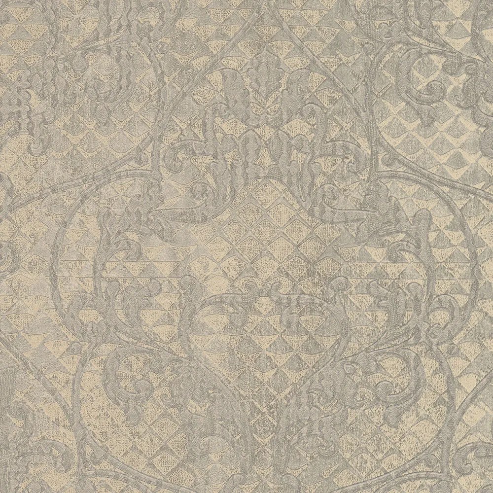 Hnědá vliesová zámecká tapeta, Ornamenty, 28516, Kaleido, Limonta