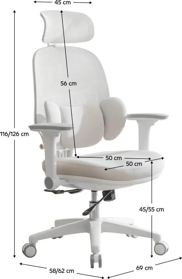 Ergonomická kancelářská židle BALANCE - šedá síťovina