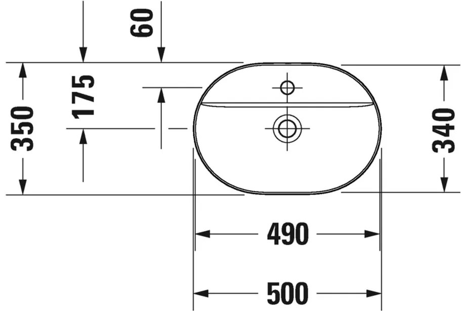 Duravit Luv - Umyvadlová mísa, Bílá 0380500000