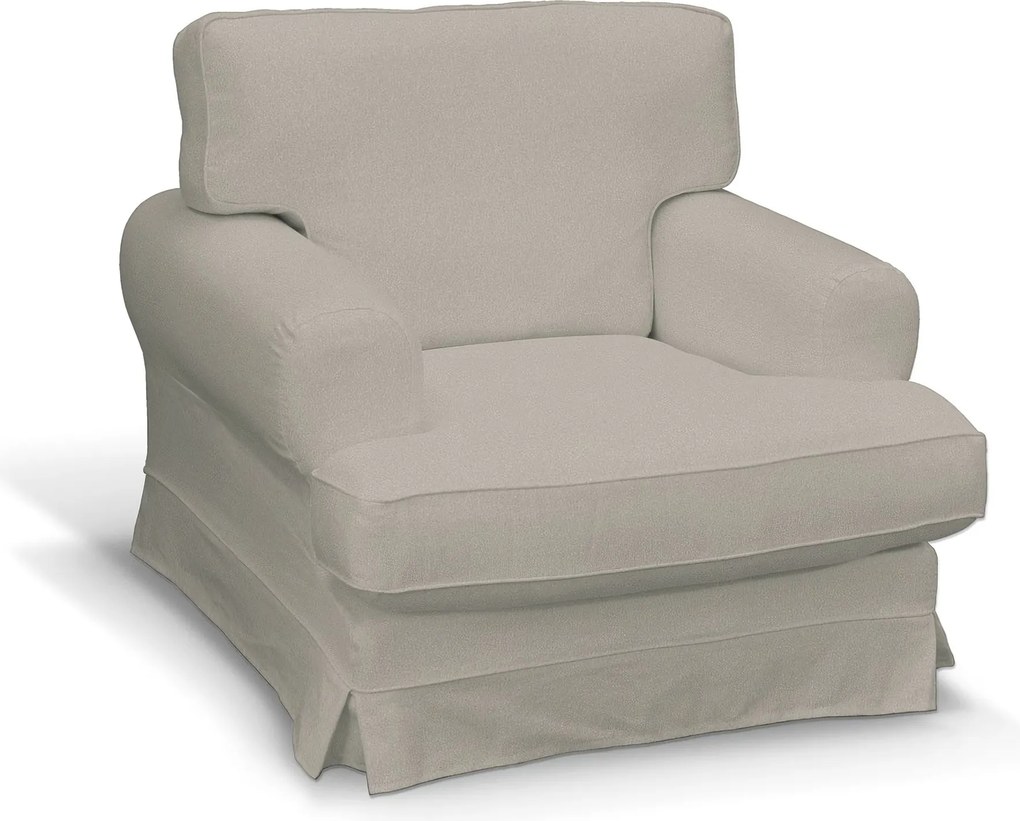 Potah na křeslo IKEA Ekeskog barva béžová látka pletený vzor