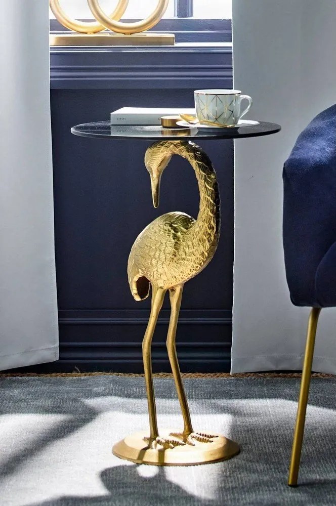 Kulatý odkládací stolek se skleněnou deskou ø 40 cm Galapagos – Jotex
