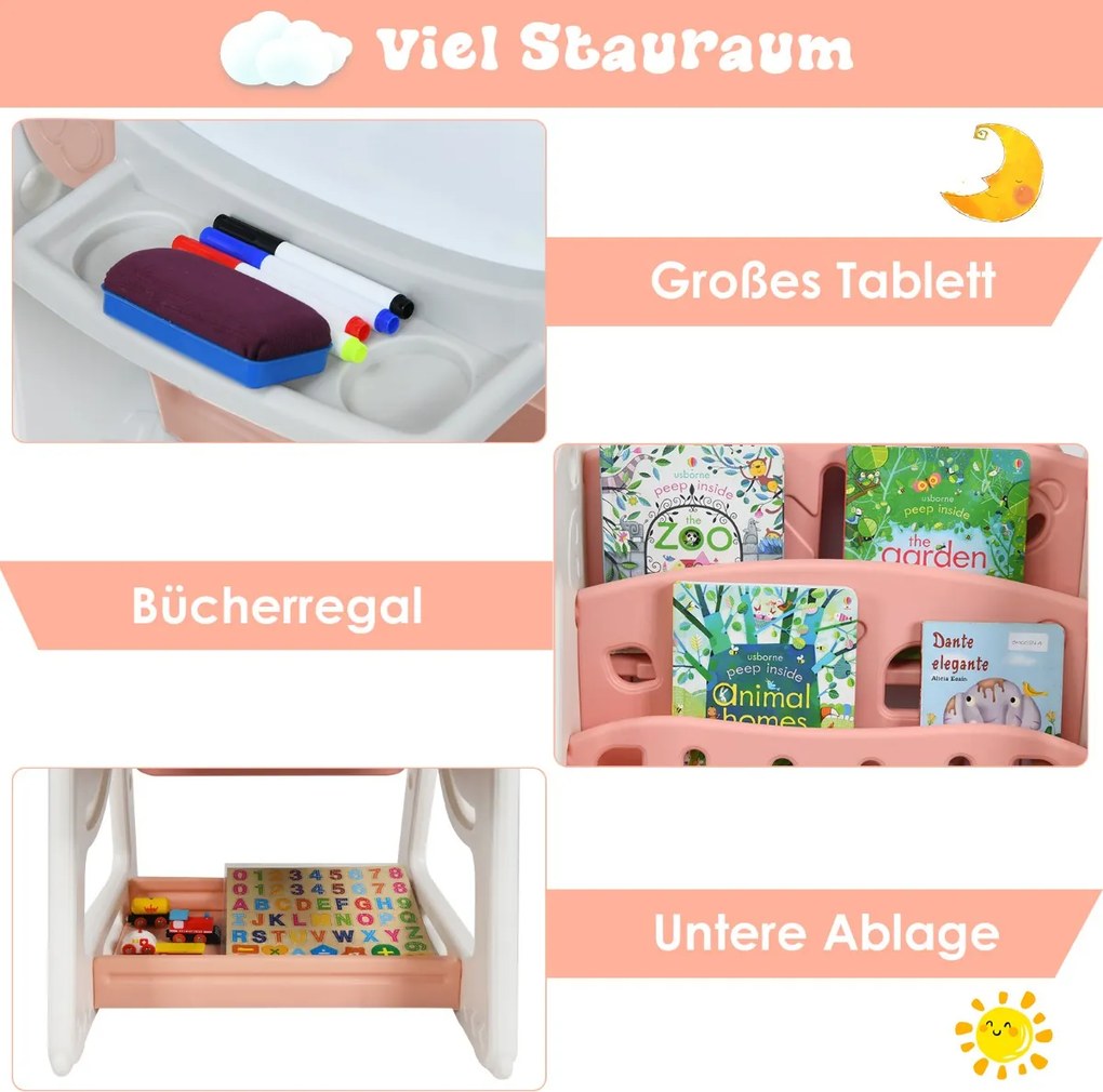 Costway Dětský umělecký stojan 2 v 1 Oboustranná magnetická tabule a stojan