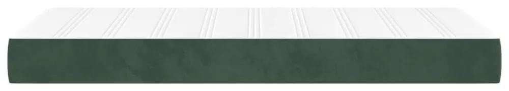 Petromila Taštičková matrace tmavě zelená 90 x 190 x 20 cm samet