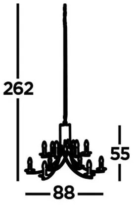 Searchlight Závěsný dvanáctiramenný lustr ASCONA lesklý chrom