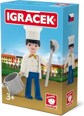 EFKO Igráček Kuchař s doplňky / Figurka / plast / 8 cm / od 3 let