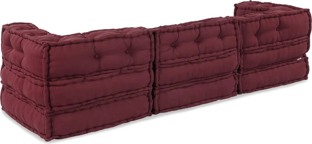 Modulová pohovka Textil Bordó 210 x 70 x 56 cm 3315072