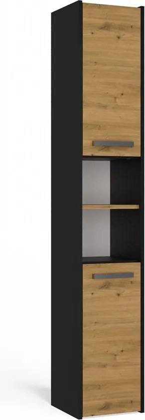 Koupelnový sloupek S30 antracit/dub artisan