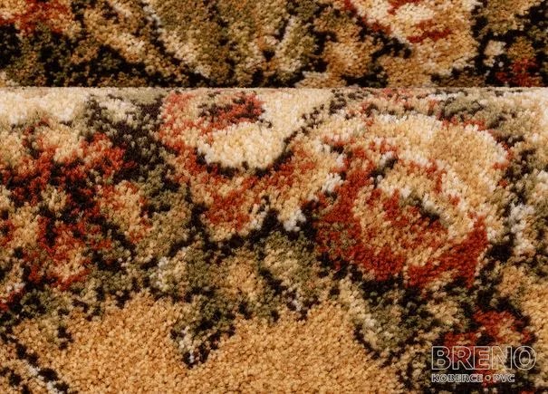 Breno Kusový koberec ISFAHAN kruh DAFNE sahara, 200x200 cm, Vícebarevné/Hnědá