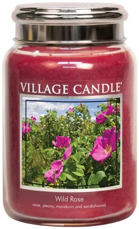 Village Candle Vonná svíčka ve skle, Divoká růže - Wild Rose, 26oz
