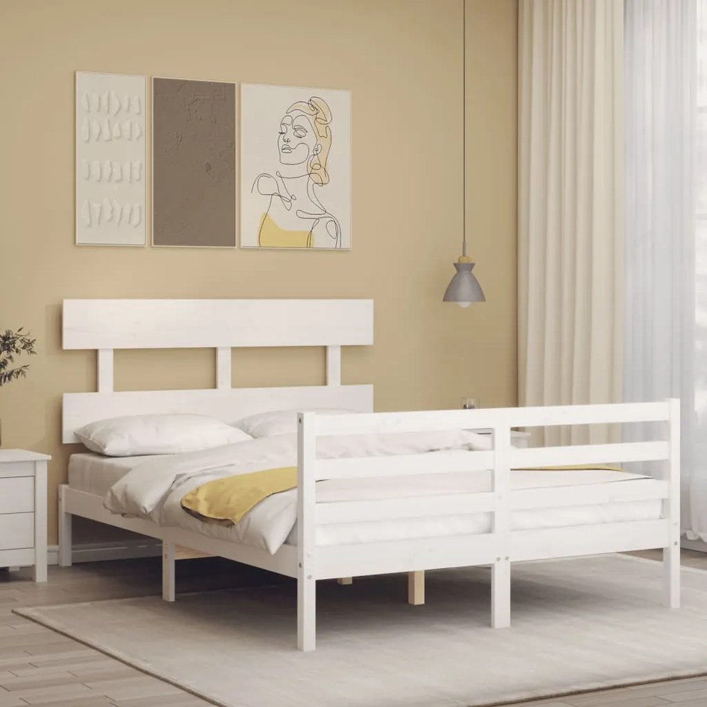 Rám postele s čelem 90 x 200 cm masivní dřevo