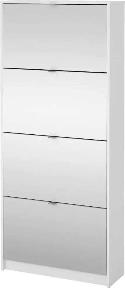 FALCO Botník Flap 010 4KL bílá/zrcadlo