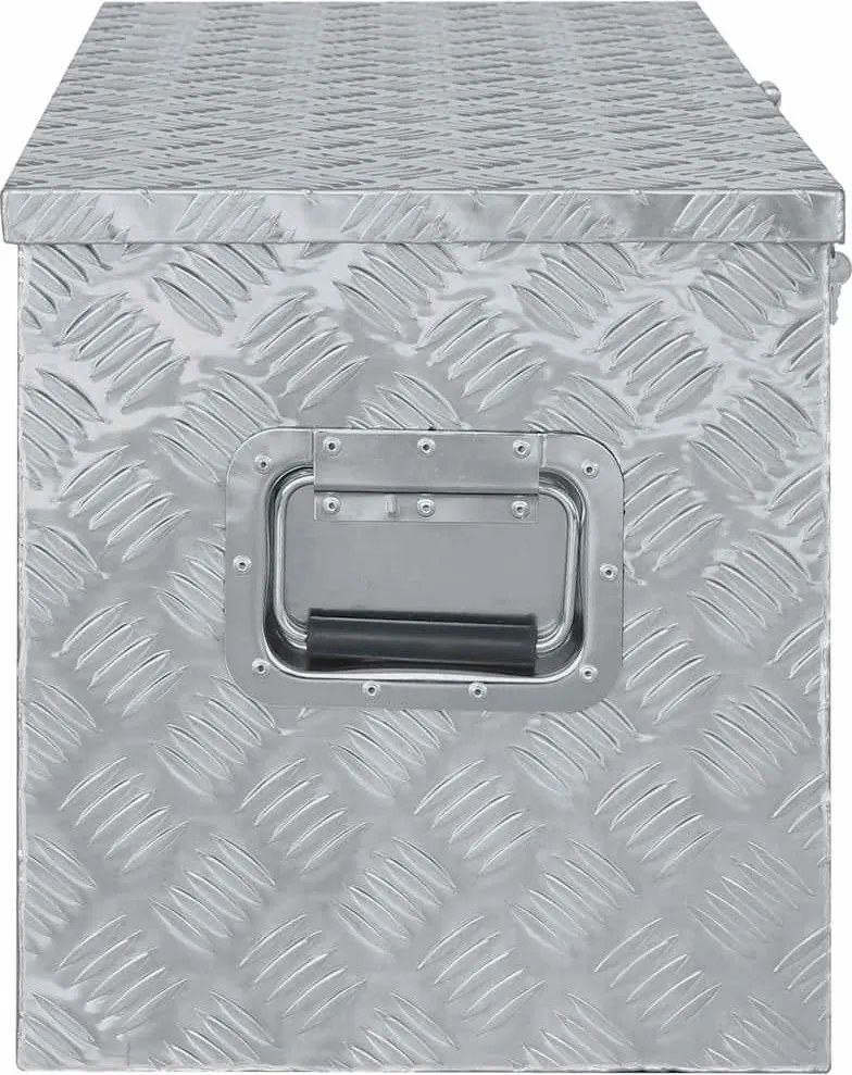 Hliníkový box 110,5 x 38,5 x 40 cm stříbrný 142941