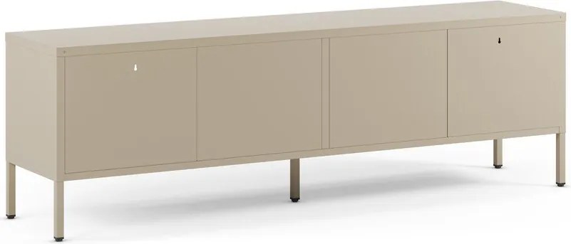 Krémový kovový TV stolek 160x50x35 cm Fayna – Marckeric