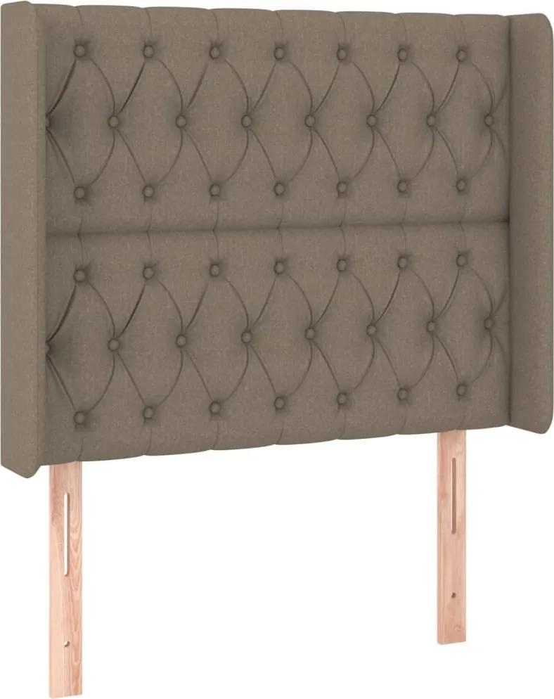 vidaXL Box spring postel s matrací a LED 90x200 cm textil [3138529] Barva: krémová