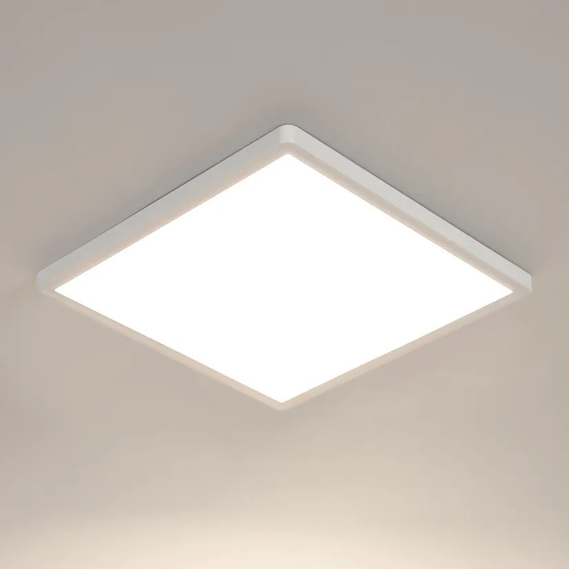 Lampa Lazienkowa Sufitowa Plafon Led Biały Kwadrat Nowoczesna 4500K IP44