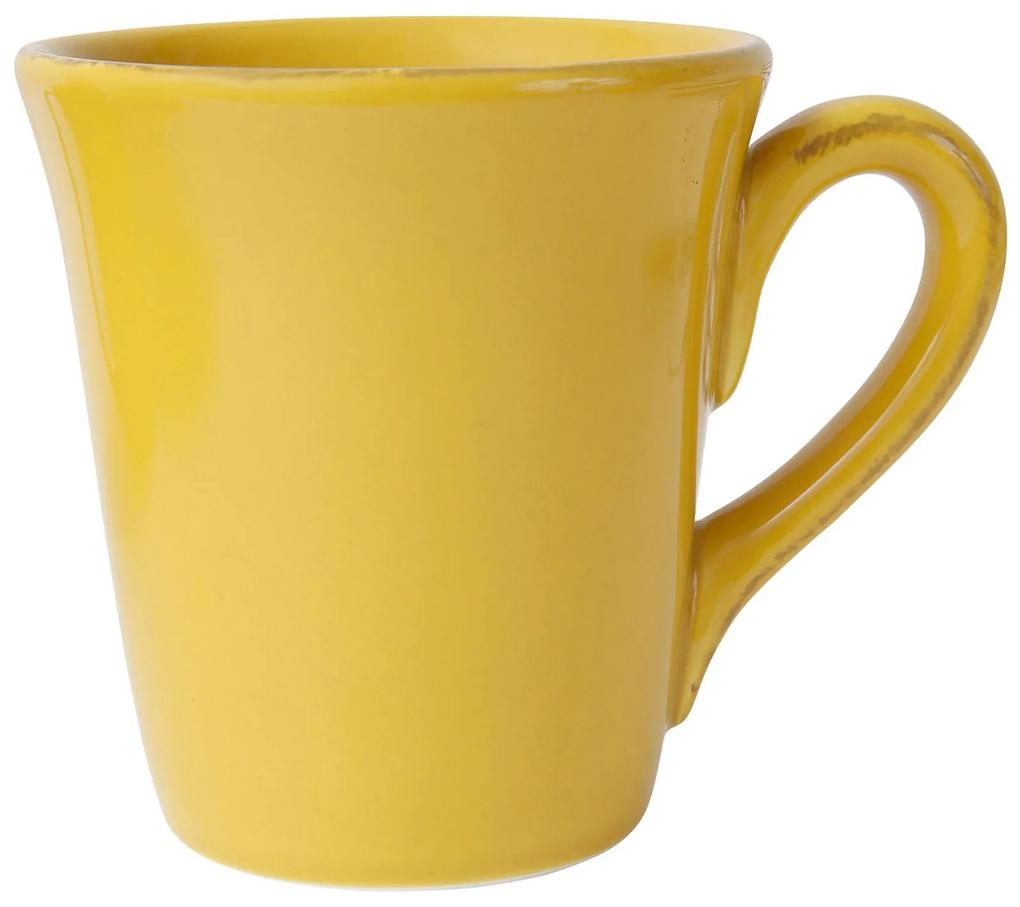 CÔTÉ TABLE Hrneček Americain Jaune 500ml, žlutá barva, keramika