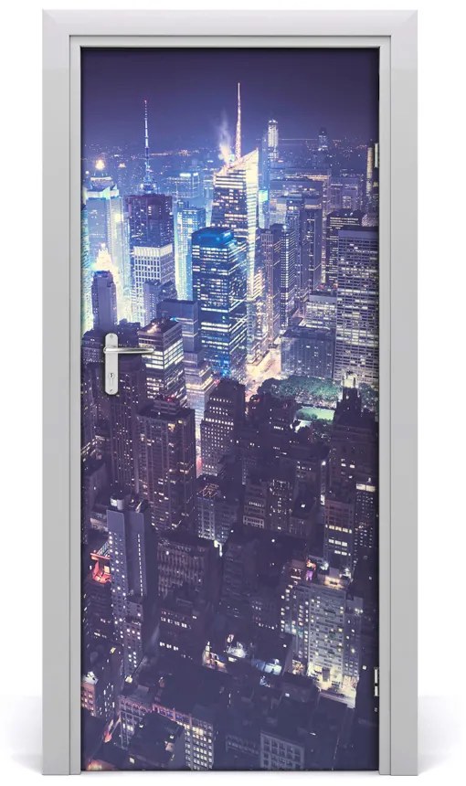 Fototapeta samolepící na dveře Manhattan noc 75x205 cm