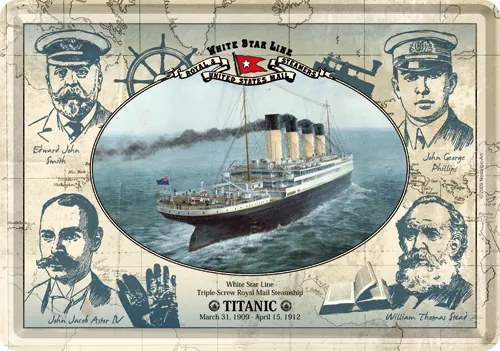 Postershop Plechová pohlednice -  Titanic (postcard)